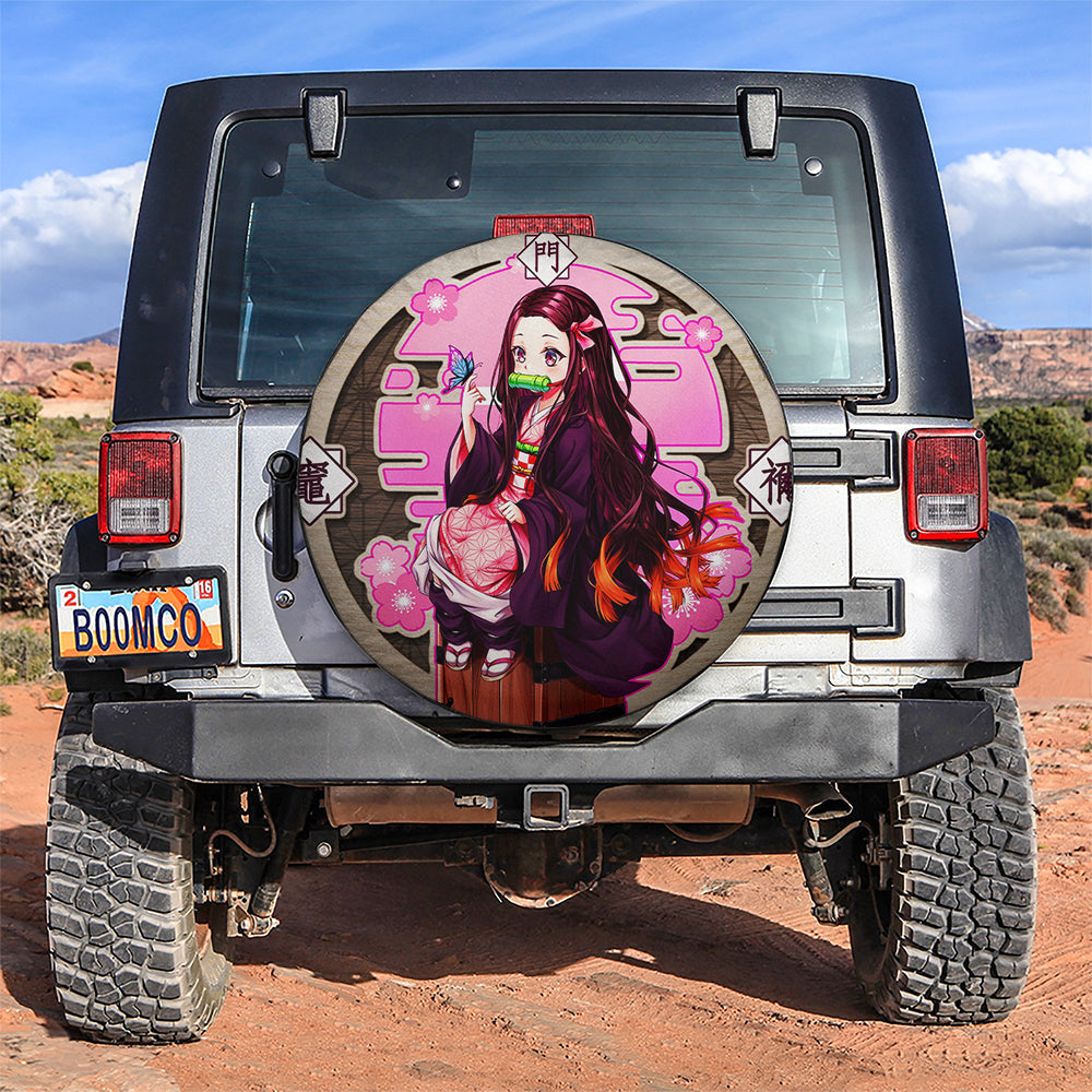 Demon Slayer Nezuko Kamado Wood Anime Jeep Car Spare Tire Covers Gift ...